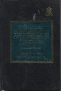 The Revised Corporation Code of the Philippines Annotated Twelfth ...