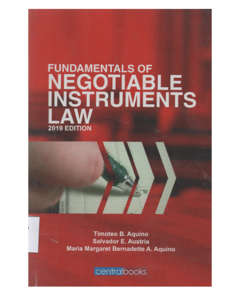 Fundamentals of Negotiable Instruments Law 2019 Edition | Library ...